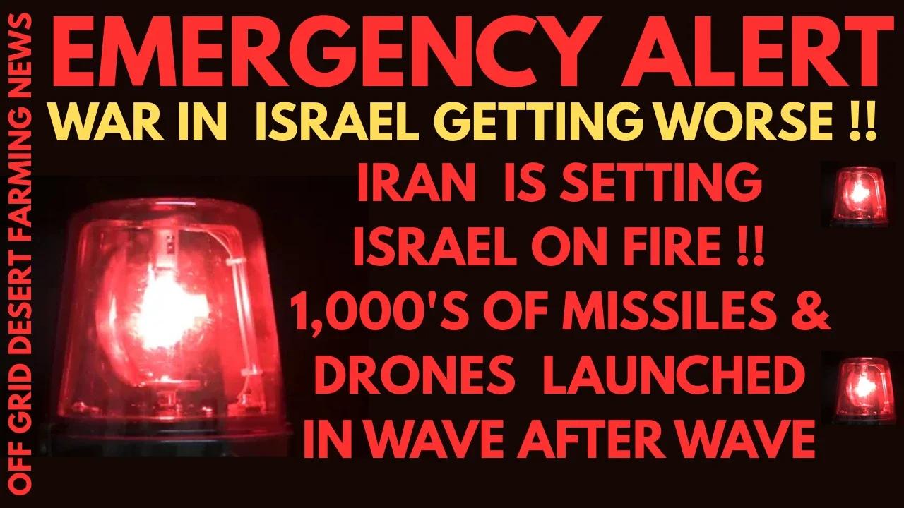 EMERGECNY ALERT !! WAR IN ISREAL GETTING WORSE... IRAN LAUNCHES NON ...
