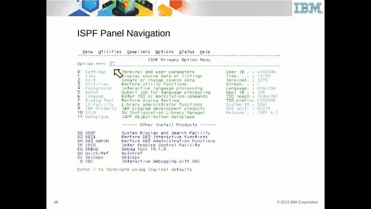 IBM Academic Initiative - Unit 04 - TSO, ISPF, SDSF, the ISPF editor