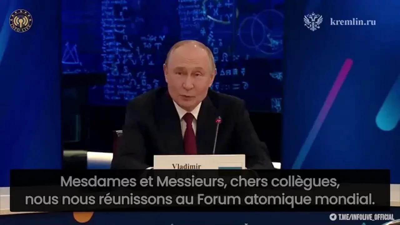 A VOIR... Discours de VLADIMIR POUTINE lors de la réunion du Forum ...