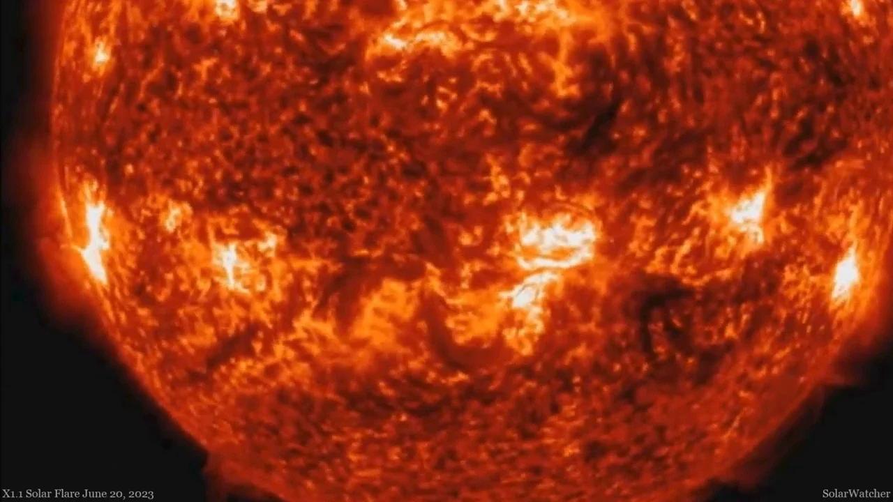 Major X1.1 Solar Flare | June 20_ 2023 - Solarwatcher