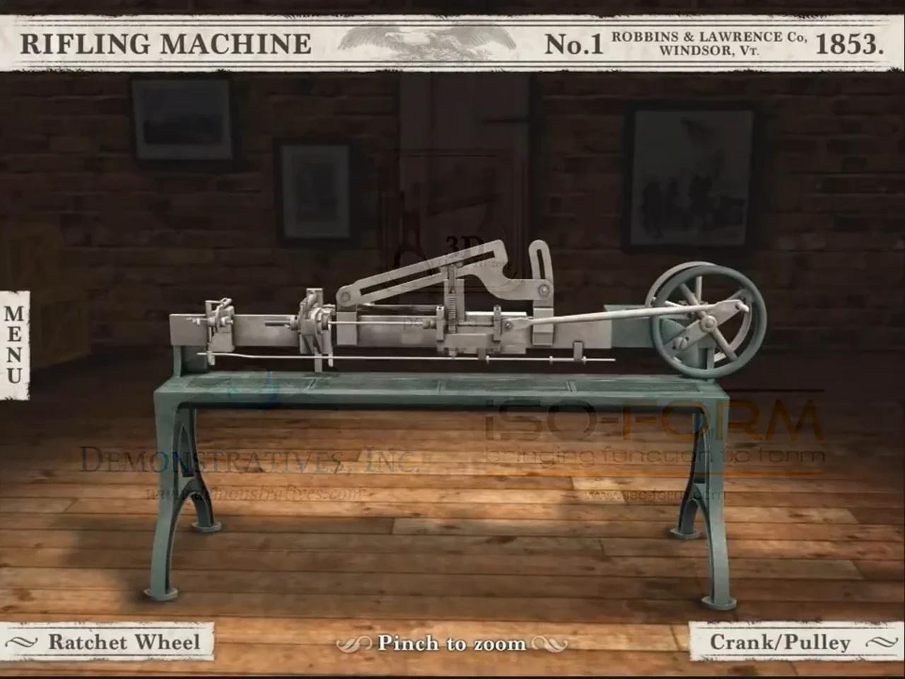 INTERACTIVE - 1853 Rifling Machine 3D App