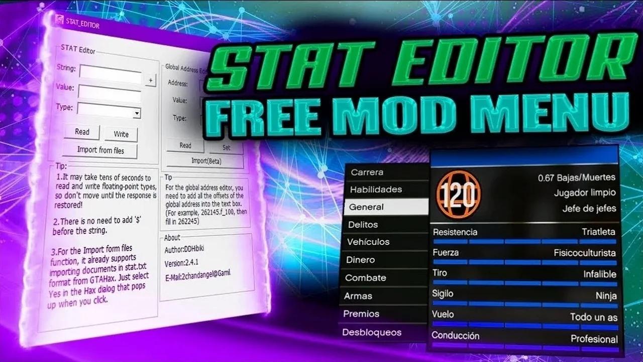 GTA 5 ONLINE 1.67 TOOL STAT EDITOR | MODIFICAR TODAS LAS ESTADISTICAS EN UNA CUENTA😲| UNDETECTED