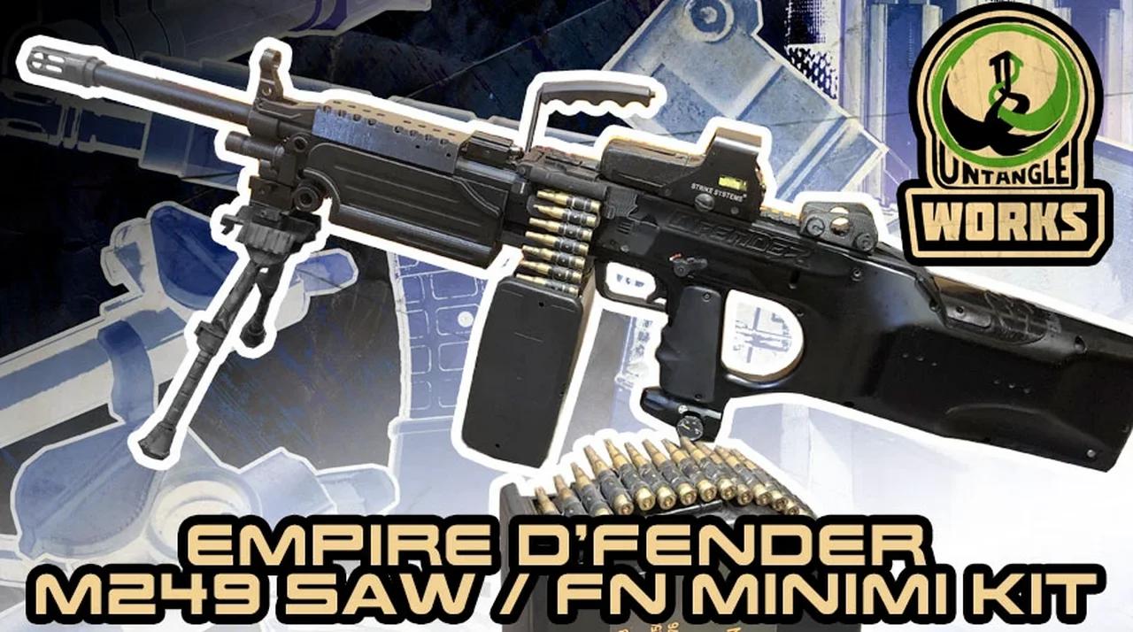 UNW Empire D'fnder M249 saw / FN minimi kit for paintball events
