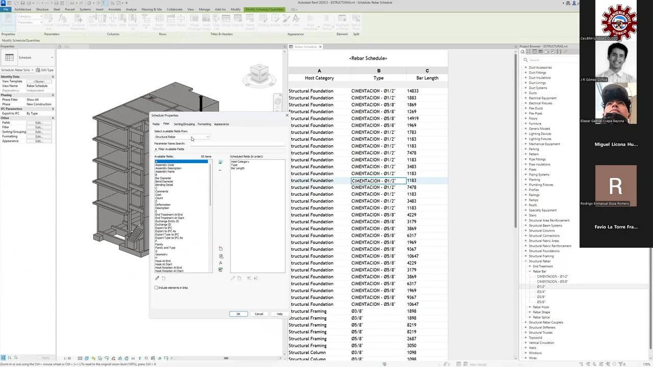 SESIÓN 11 MODELADO BIM CON REVIT ESTRUCTURAS