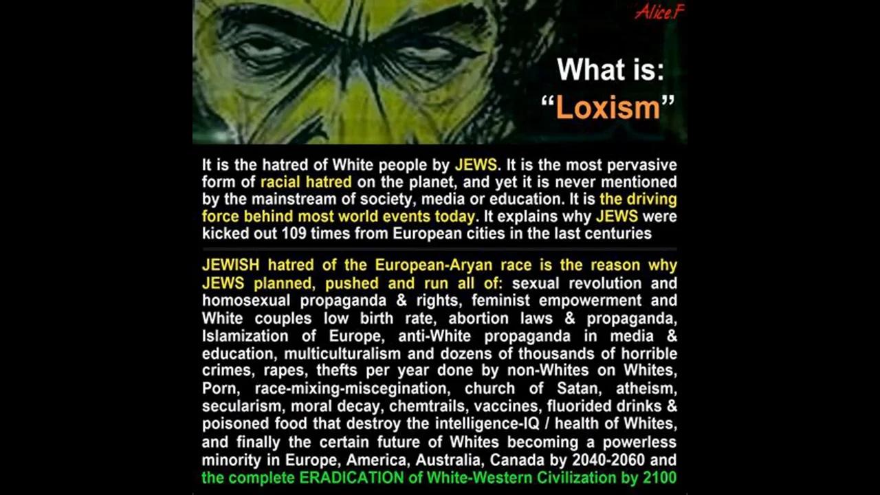 LOXISM is the Jewish Hatred of White People