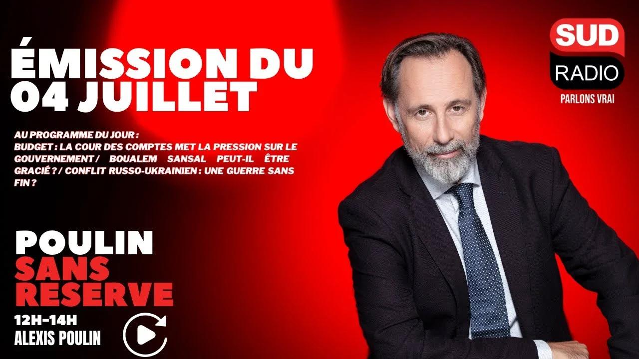 SUD RADIO - Alexis Poulin sans réserve - Boualem Sansal | Arnaud ...