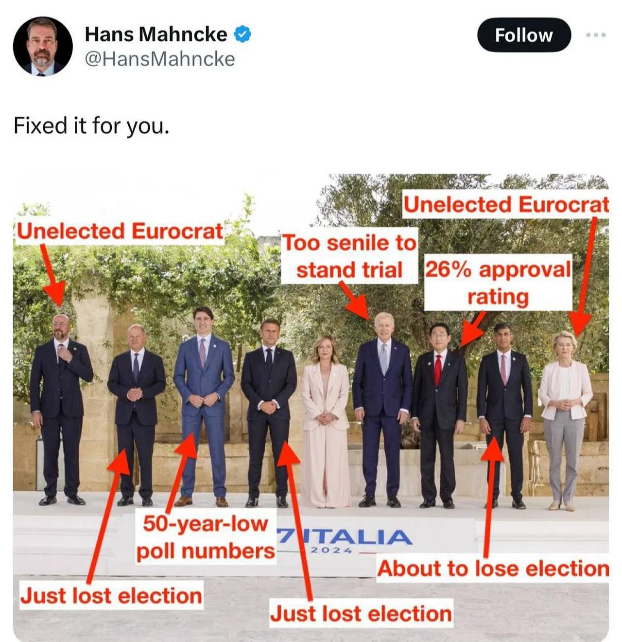 L'avocat américain Hans Mahnke - à propos des participants au sommet du G7