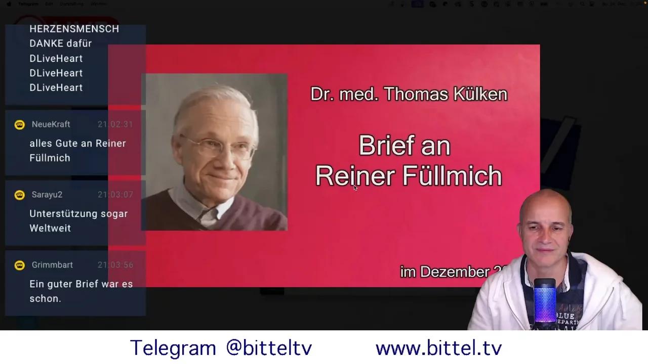 Bittel TV Christmas Special vom 23.12.2023 mit Update Reiner Fuellmich u.a.