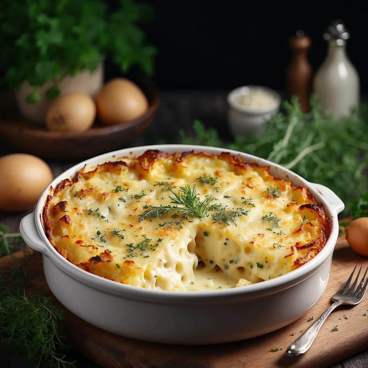 Step-by-step recipe for Cheese and Herb Potato Gratin