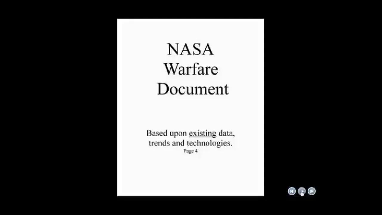 THE NASA WARFARE DOCUMENT to MUSIC- THE WAR TO KILL YOU OFF BY 2025.