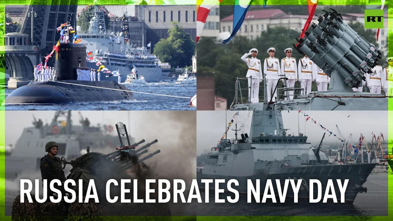 Navy Day Parade held in St. Petersburg, Russia | Highlights
