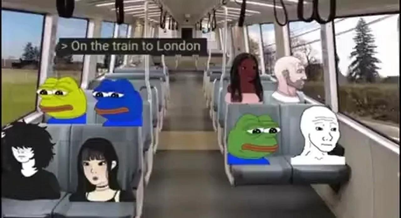 pepe the frog Train travel story