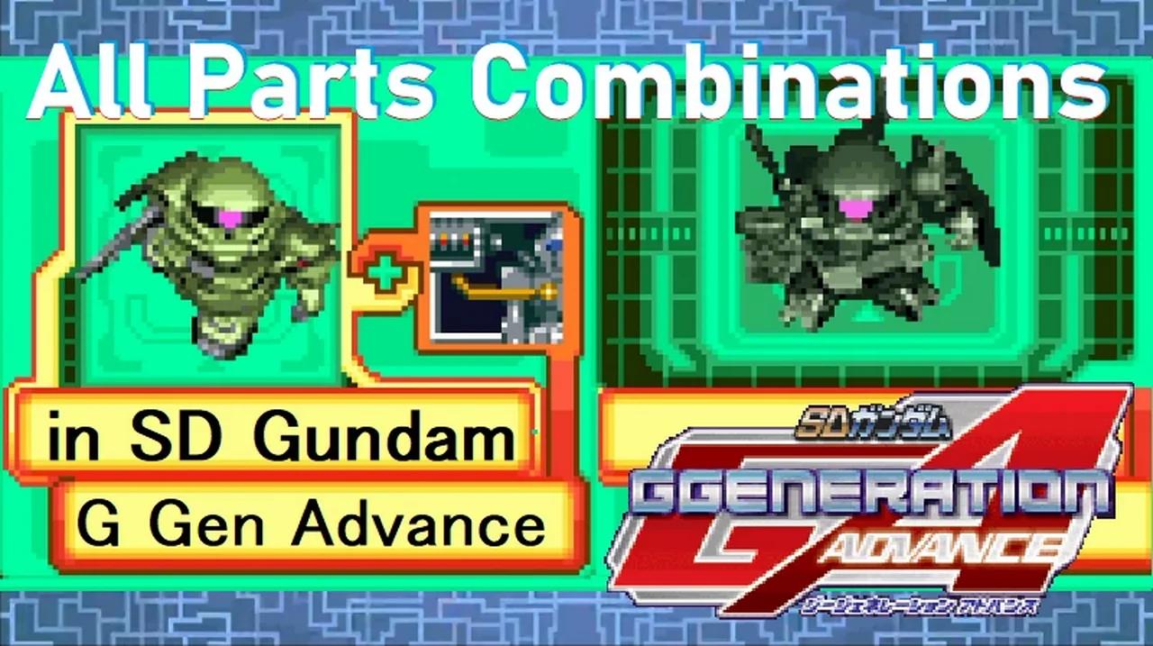SD Gundam G Generation Advance – All Part Combinations