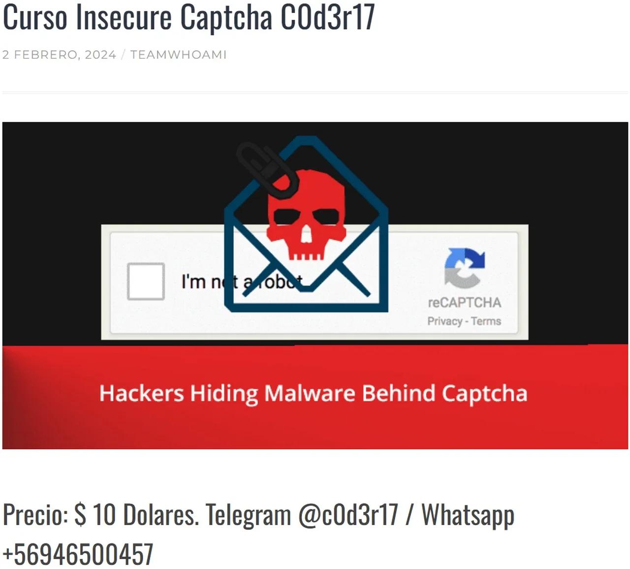 Curso Insecure Captcha C0d3r17
