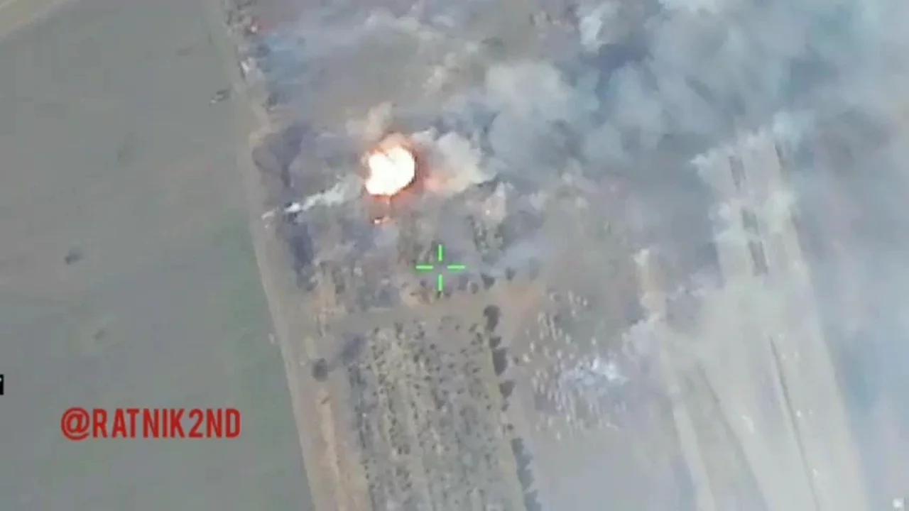 Destruction of a field warehouse for artillery ammunition & rockets for ...