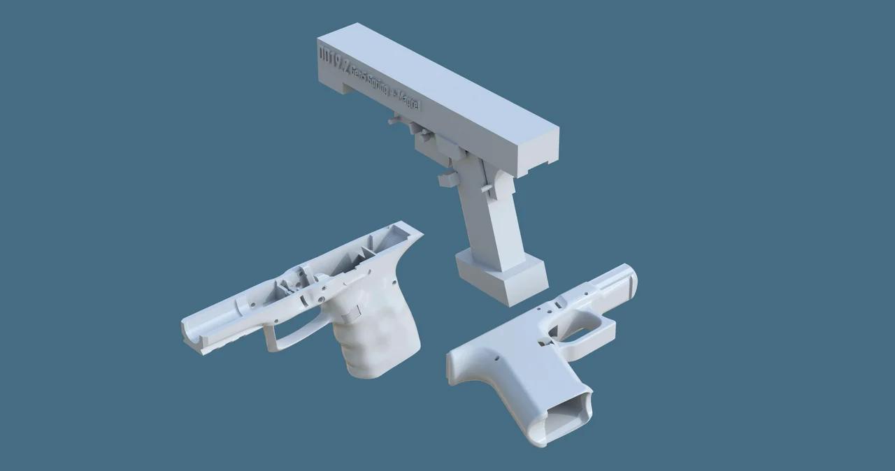 Gen3.5 Glock G19 and G26XX frames with gen 5 magazine release. (DD19.2 ...