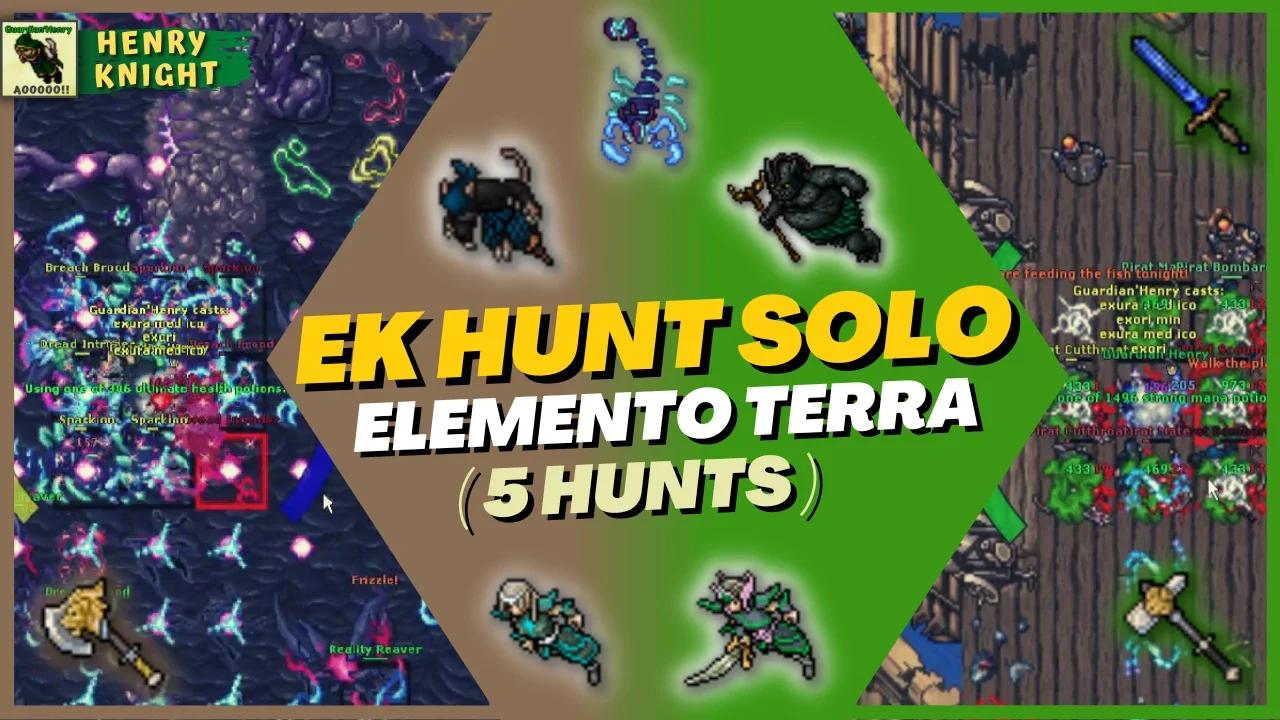 TIBIA: 5 LOCAIS PARA HUNT COM O ELEMENTO TERRA (EK HUNT SOLO)