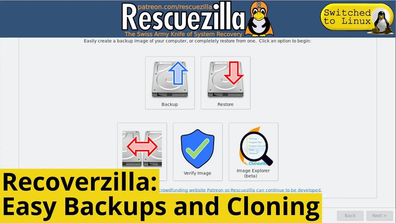 Rescuzilla: Easy Cloning and Recovery