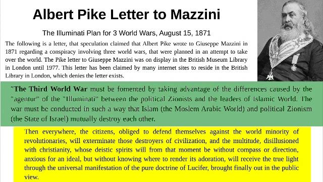 Albert Pike Letter to Mazzini The Illuminati Plan for 3 World Wars ...