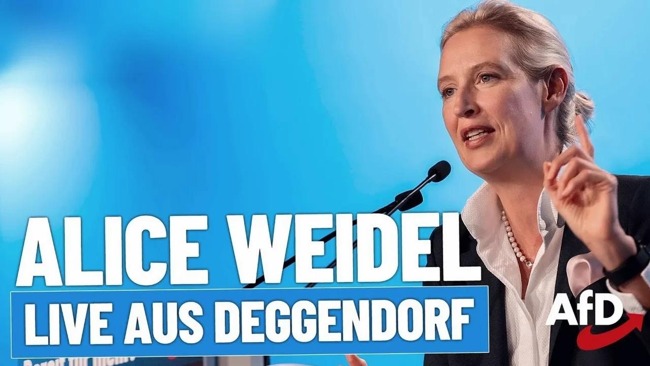 Alice Weidel (AfD) live aus Deggendorf! - Bayernwahl - 16.09.2023