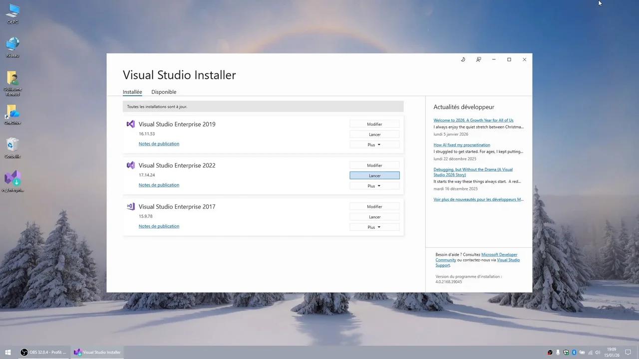 Installation Visual Studio partie 2