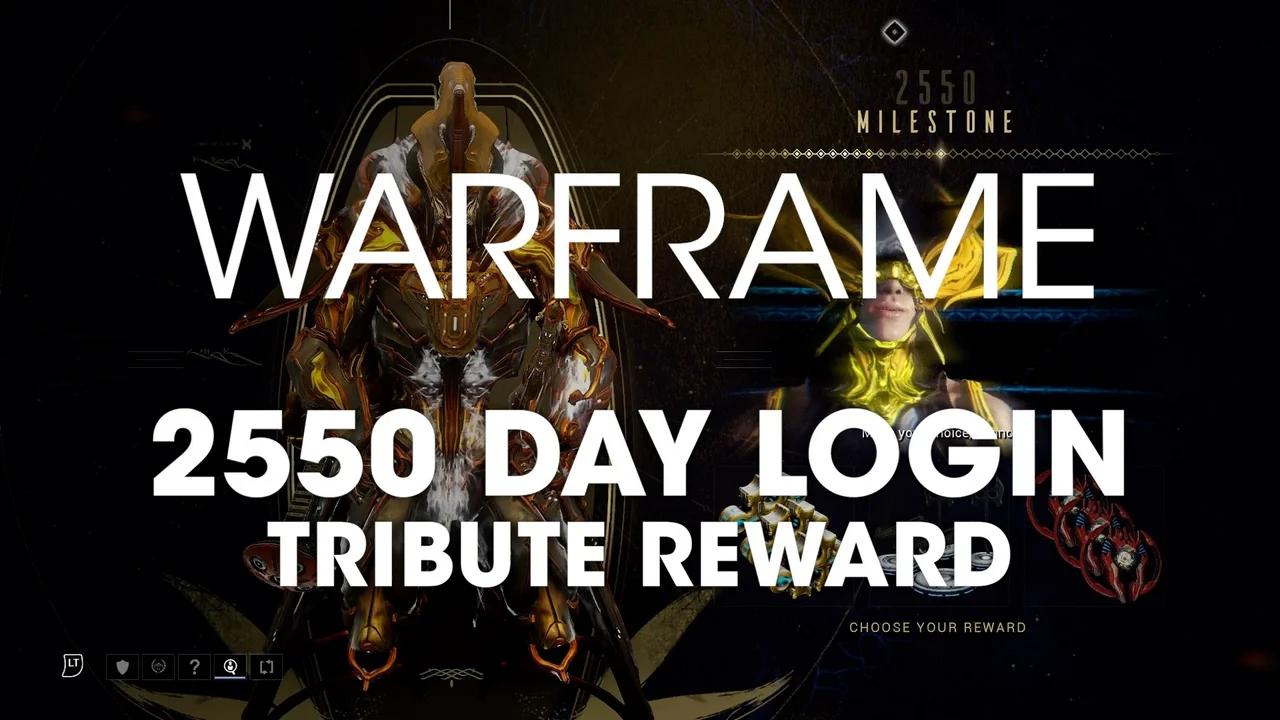 Warframe 2500 Day Login Tribute Reward