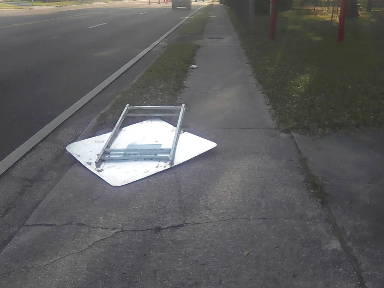 Wind before rain storm outside Sonic burgers in Jacksonville Florida ...
