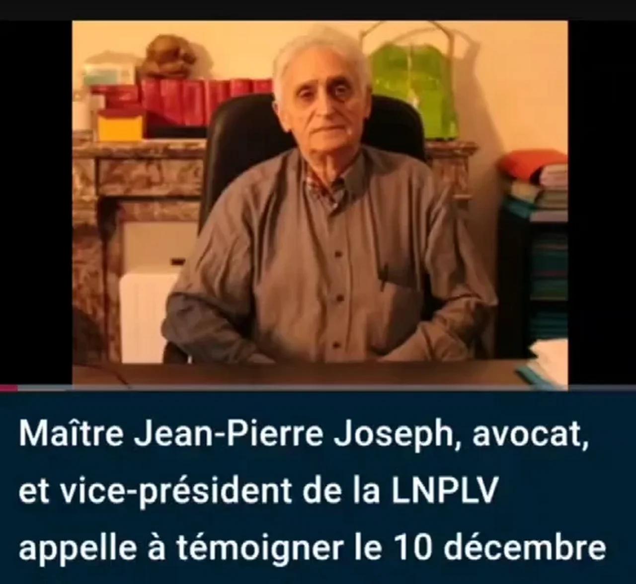 Me Jean-Pierre Joseph : Appel à témoigner le 10 décembre