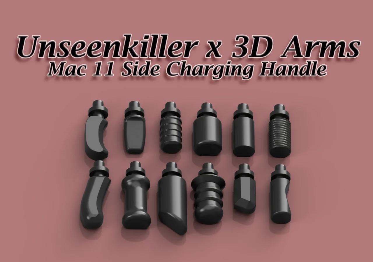 Unseenkiller - 3D Arms Mac 11 Charging Handle and Remix