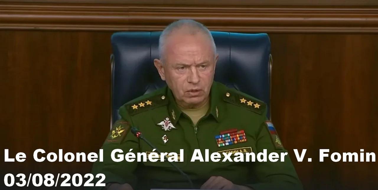 Discours du colonel général Alexander Fomin sur les aspects ...