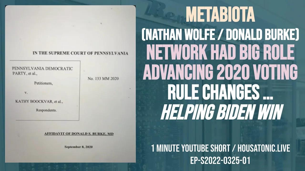 Metabiota (Nathan Wolfe) network had big role advancing 2020 voting ...