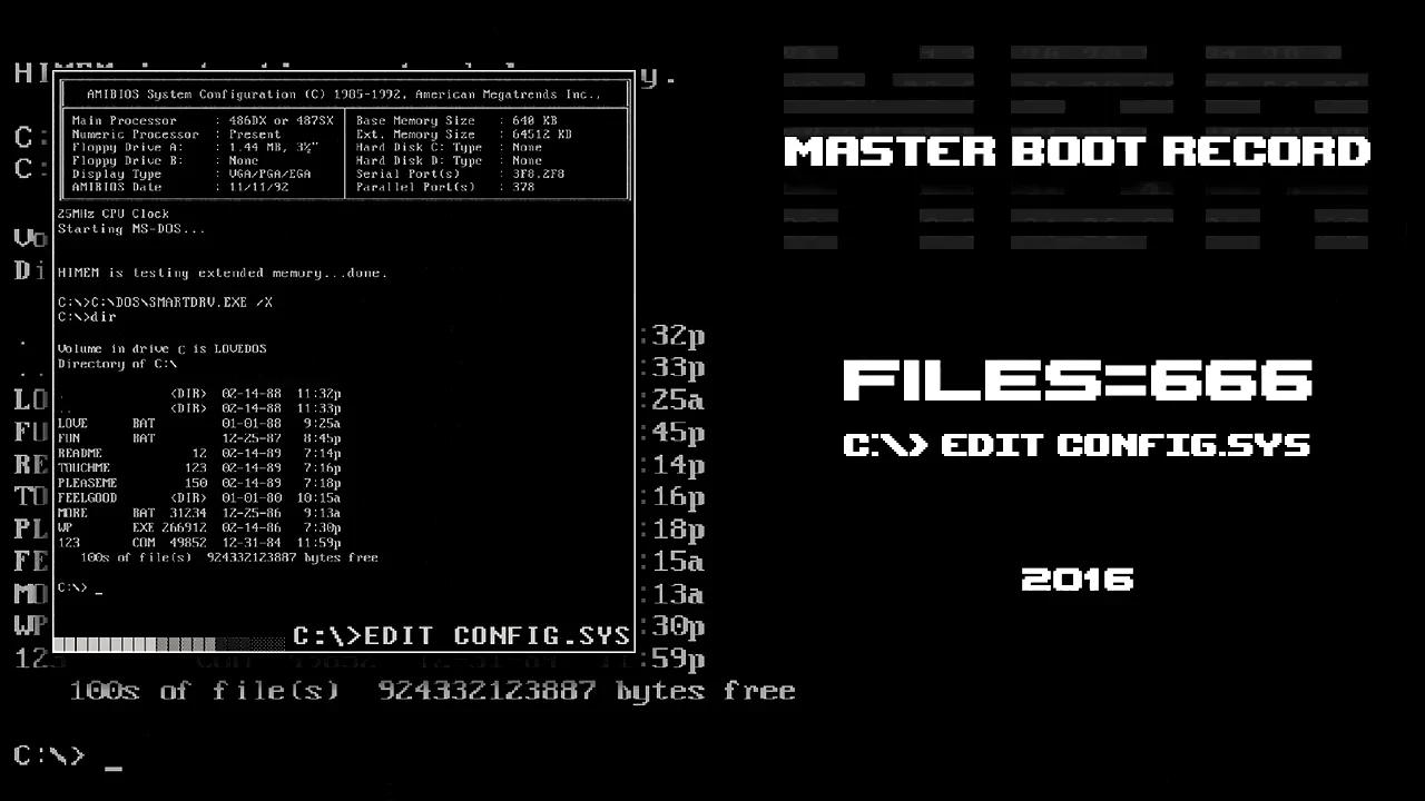 MASTER BOOT RECORD - FILES=666