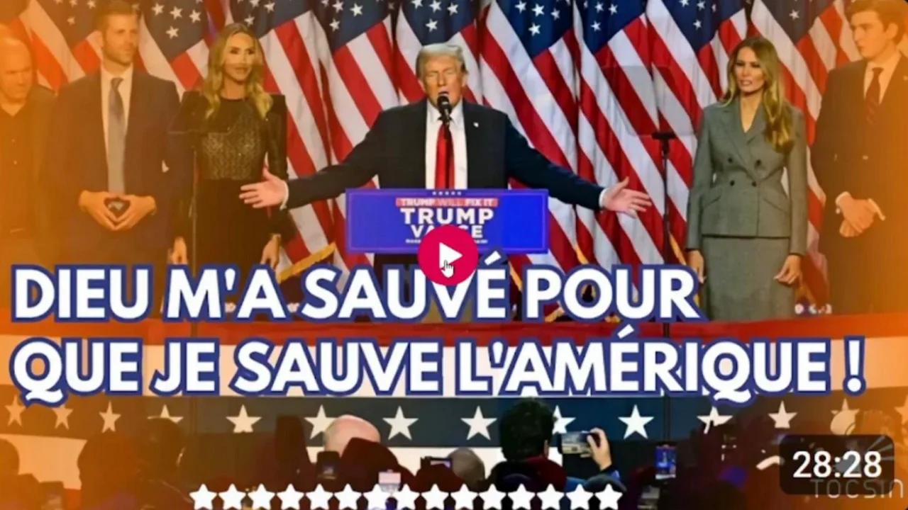 DISCOURS VICTORIEUX DE TRUMP LE GRAND GAGNANT