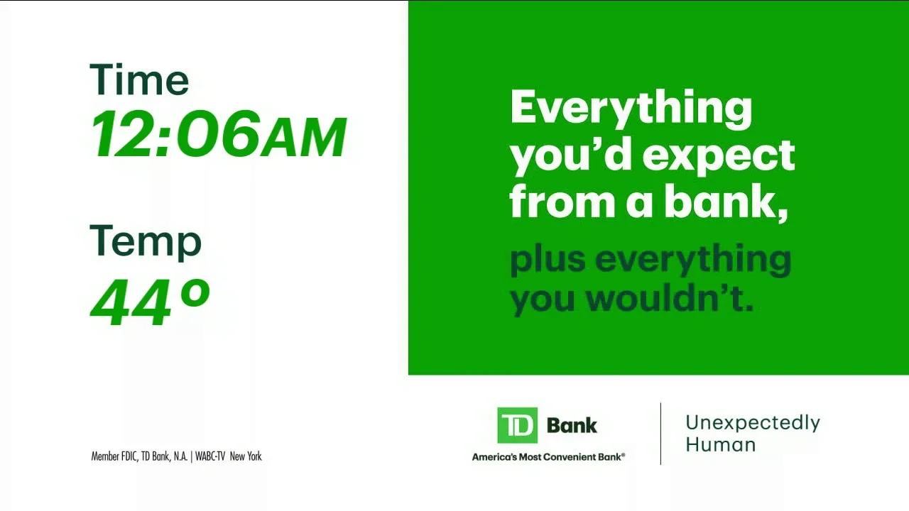 TD Bank - Time and Temperature at Midnight - March 12, 2024