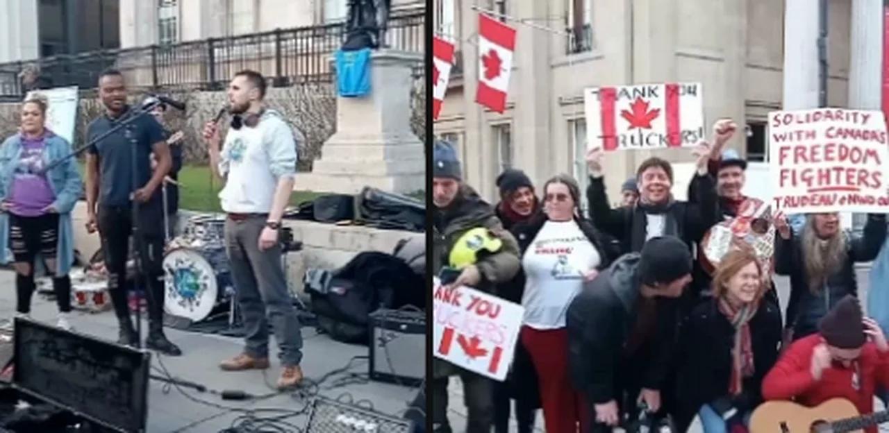 Jam for Freedom & Remeece perform in support of Canadian truckers
