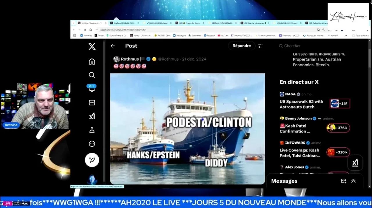AH2020 LE LIVE DU 30/1/2025- Antoine Cuttitta Alliance Humaine 2020- VIDEO LIGHT (30-01-2025)