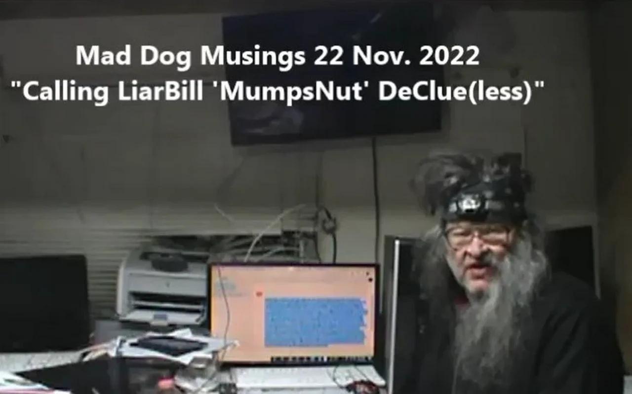 Mad Dog Musings 22 Nov 2022 -- Calling LiarBill/MumpsNut DeClue(less ...
