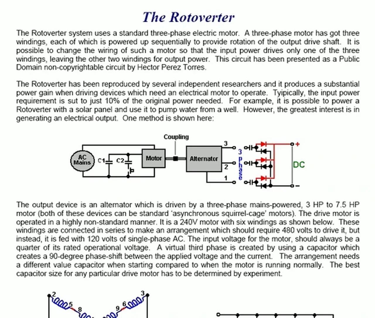 Pollution Free Energy How to Make/Convert a 3 Phase Motor into a ...