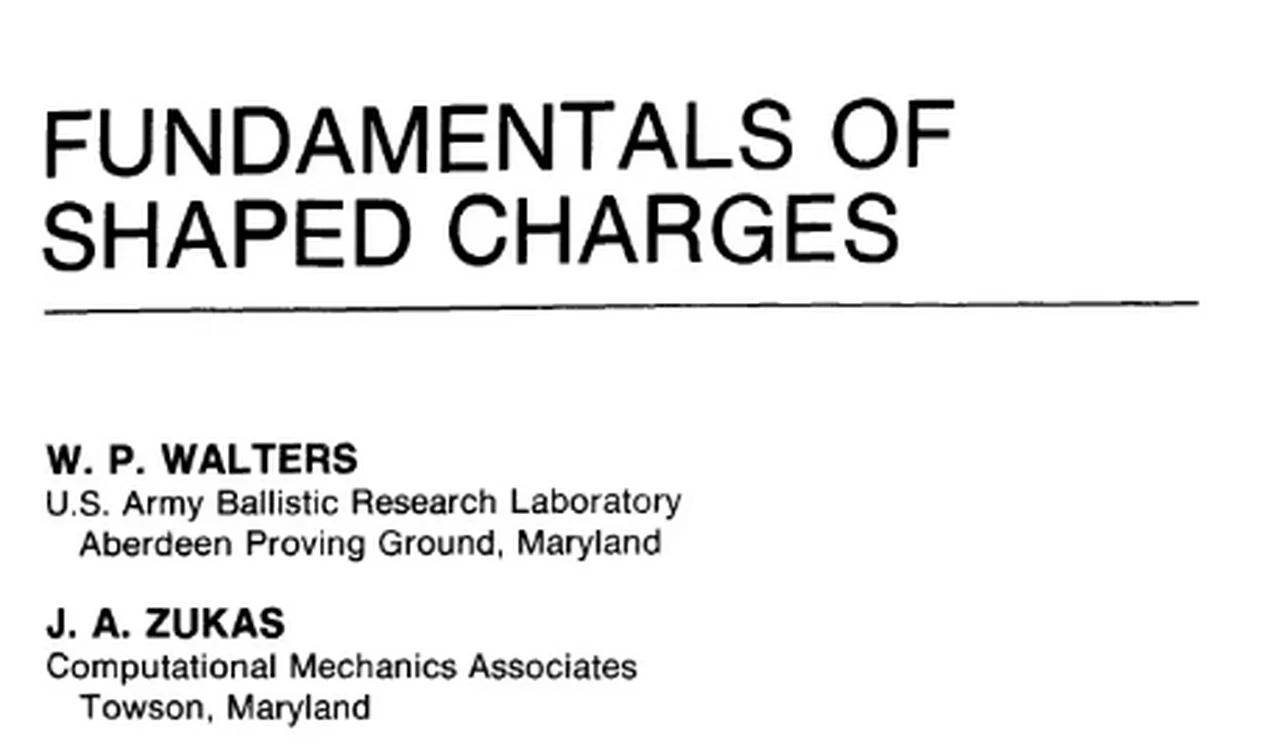 Fundamentals of Shaped Charges