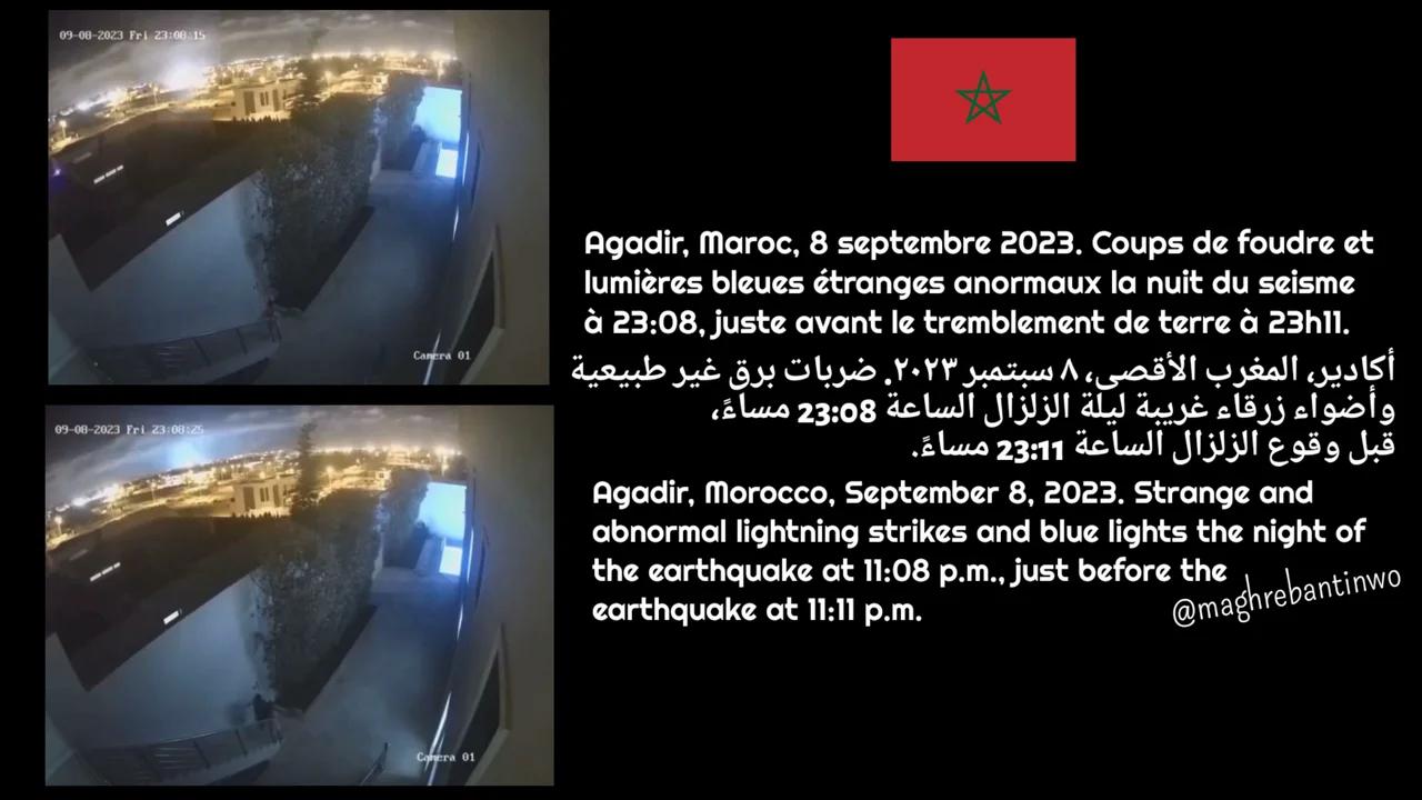 Séisme, Maroc, 2023 : coups de foudre et lumières bleues étranges 3 ...