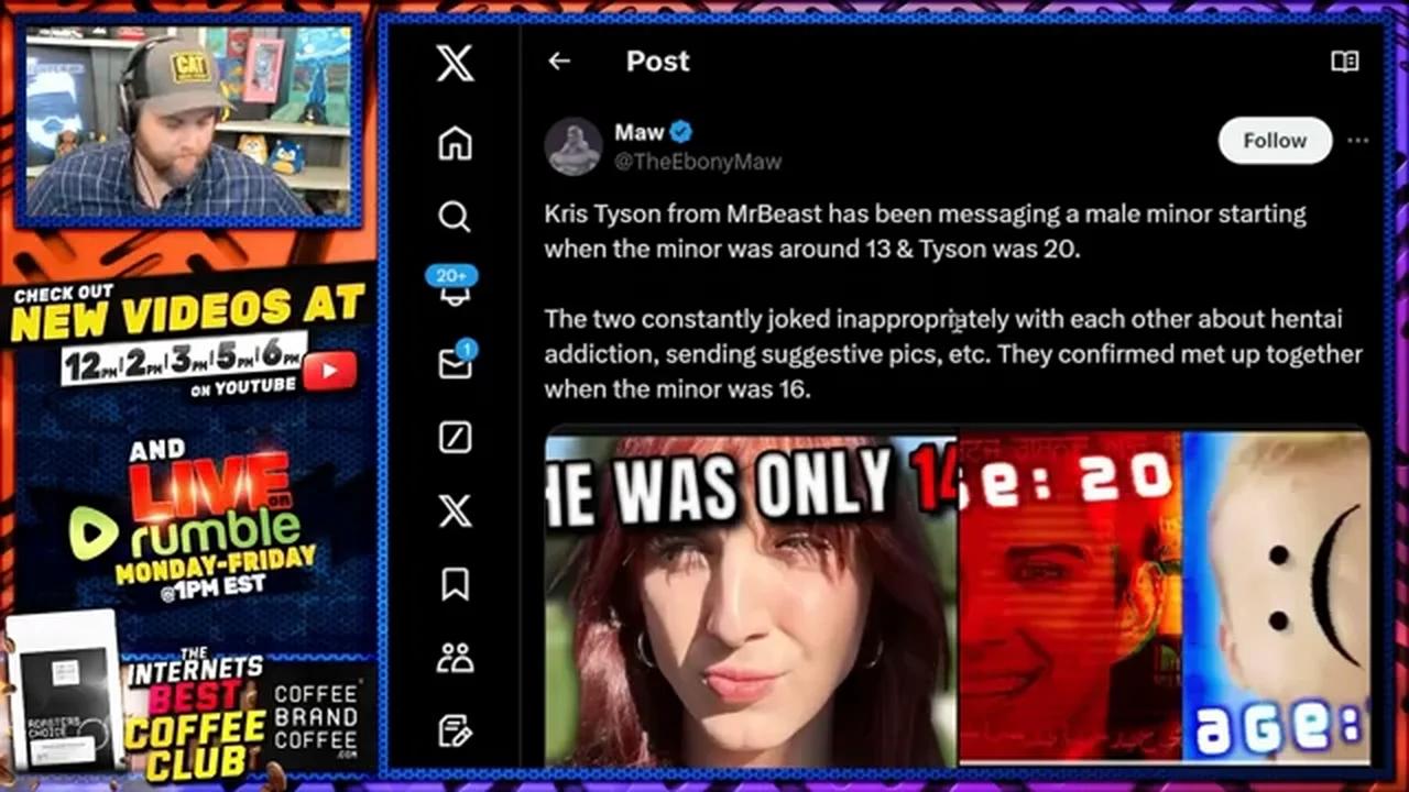 Mr Beast Trans Co-Host Kris Tyson MESSAGING Kids & Media SILENT As The ...