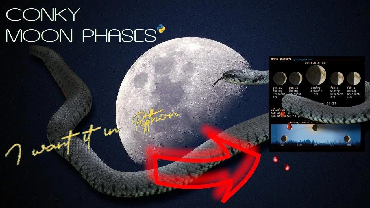 CONKY MOON PHASES (in python) eng-sub