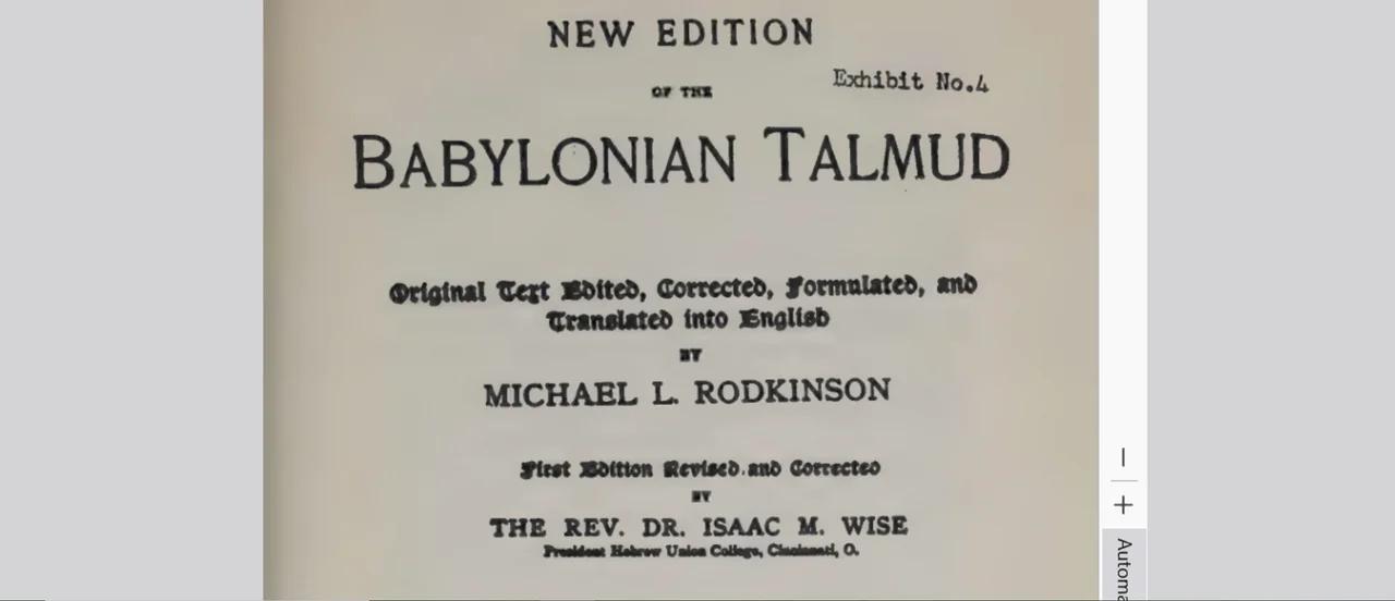 Babylonian Talmud Translated by Rodkinson Volume I. Tract Sabbath. 15 Pages