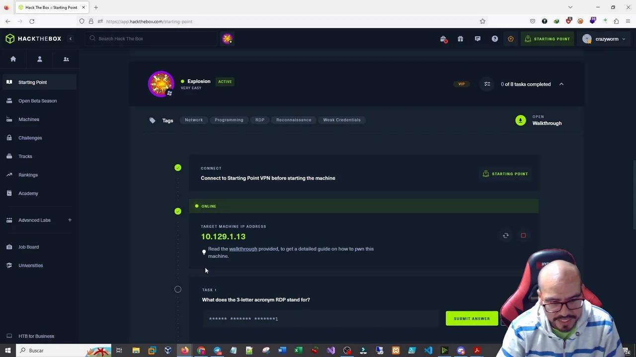 5 Starting Point Htb Explosion