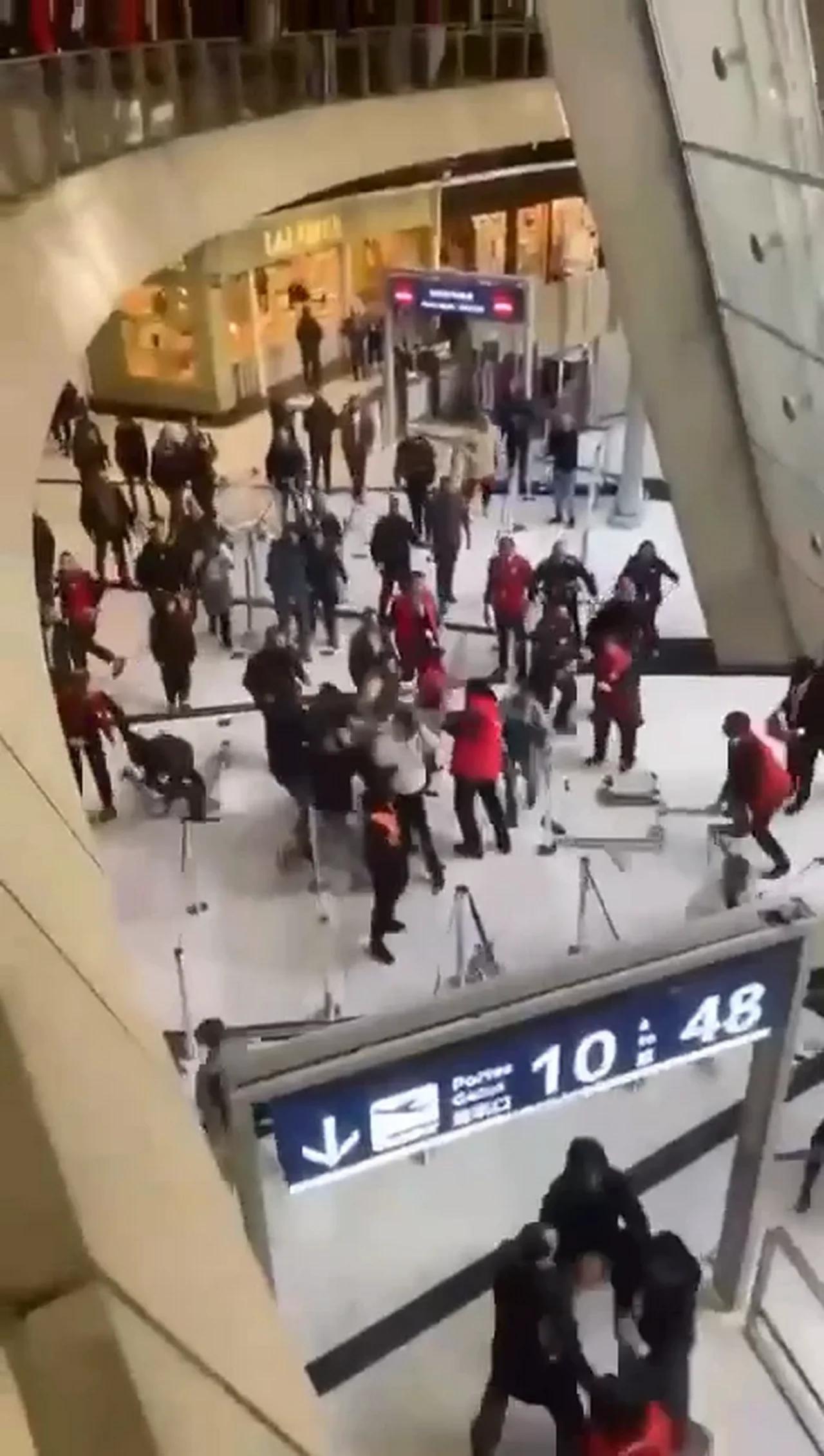 Riot breaks out at Paris airport as illegals try to stop a deportation