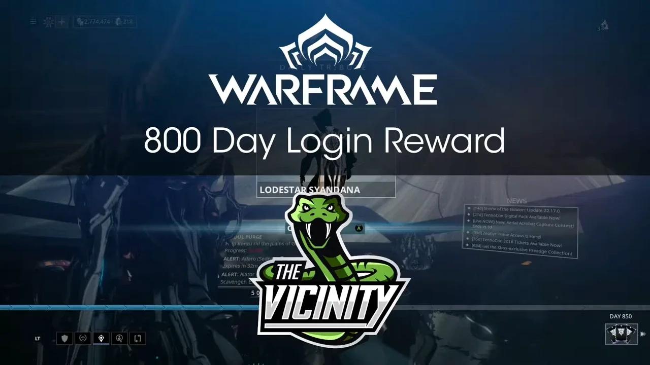 800 Day Login Reward / Tribute - Warframe