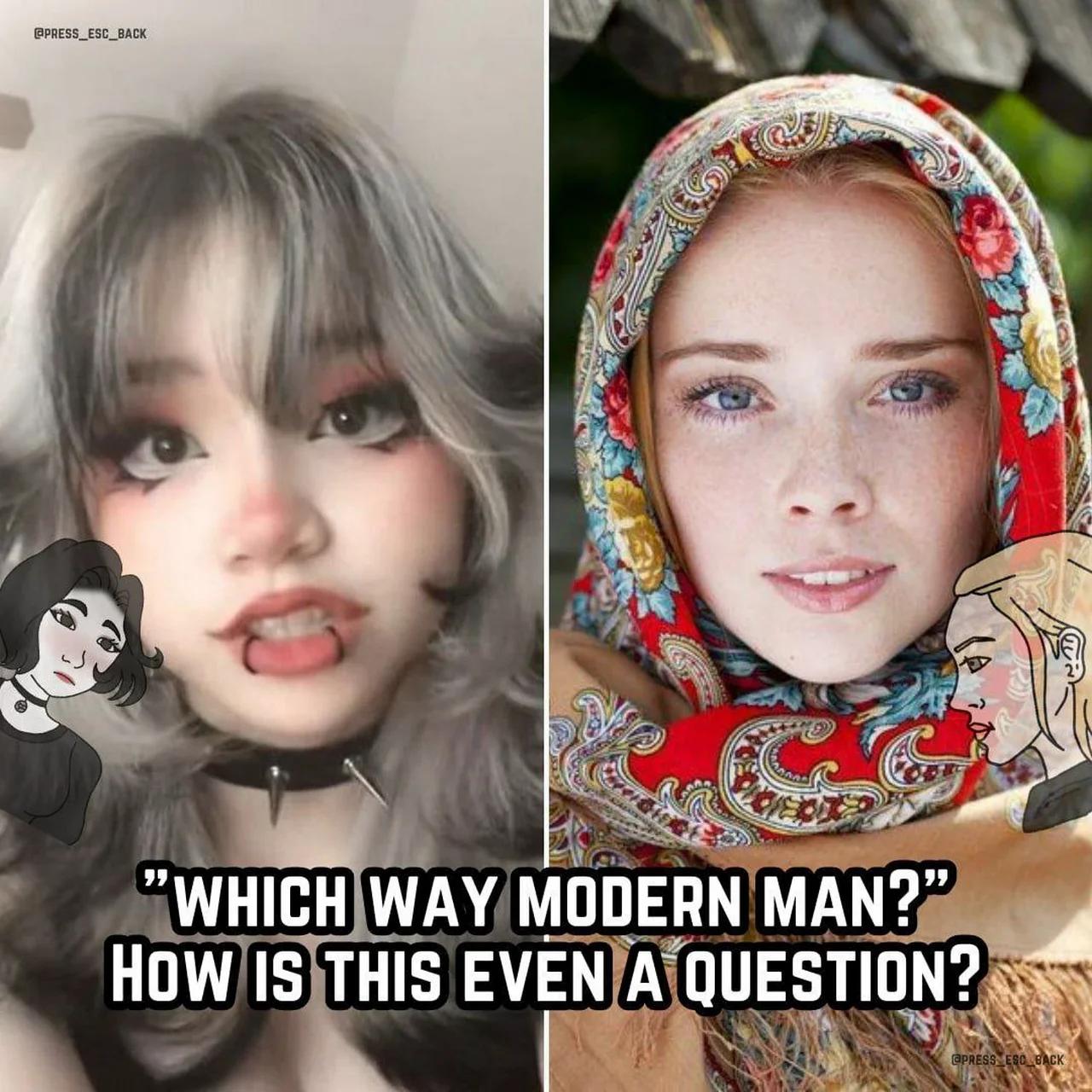 Which way modern man?
