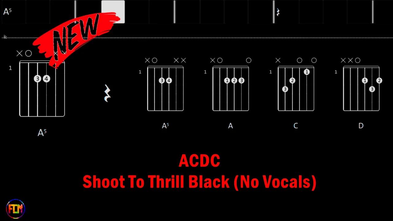 ACDC Shoot To Thrill NO VOCALS FCN GUITAR CHORDS & LYRICS