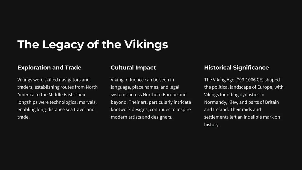 The Legacy of the Vikings