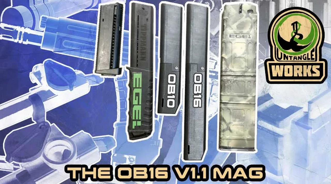 UNW BO16 tipx paintball mag mod on the OB10 3d printable mag
